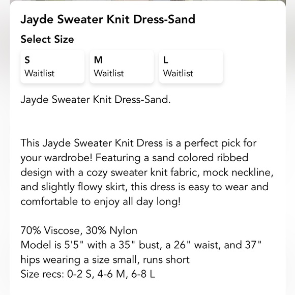 Dresses | Sweater Knit Dress Sand Color | Poshmark